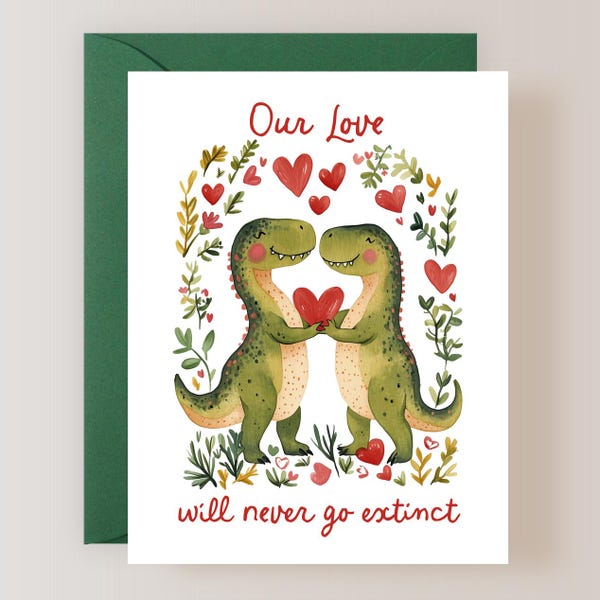 Dinosaur Card - Etsy