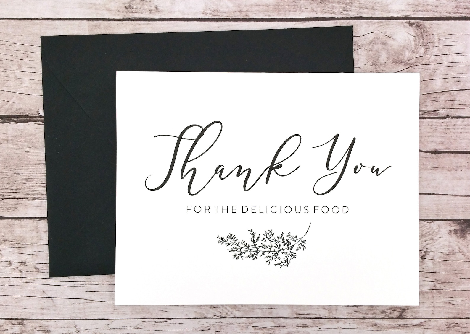 Thank You for the Delicious Food Card Wedding Card Caterer | Etsy
