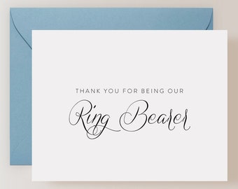 Thank You for Being Our Ring Bearer, Thank You Cards Wedding ...
