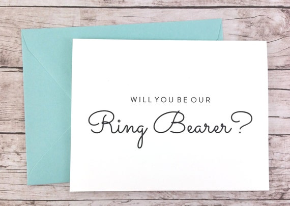 Will You Be Our Ring Bearer Card Will You Be My Ring Bearer | Etsy