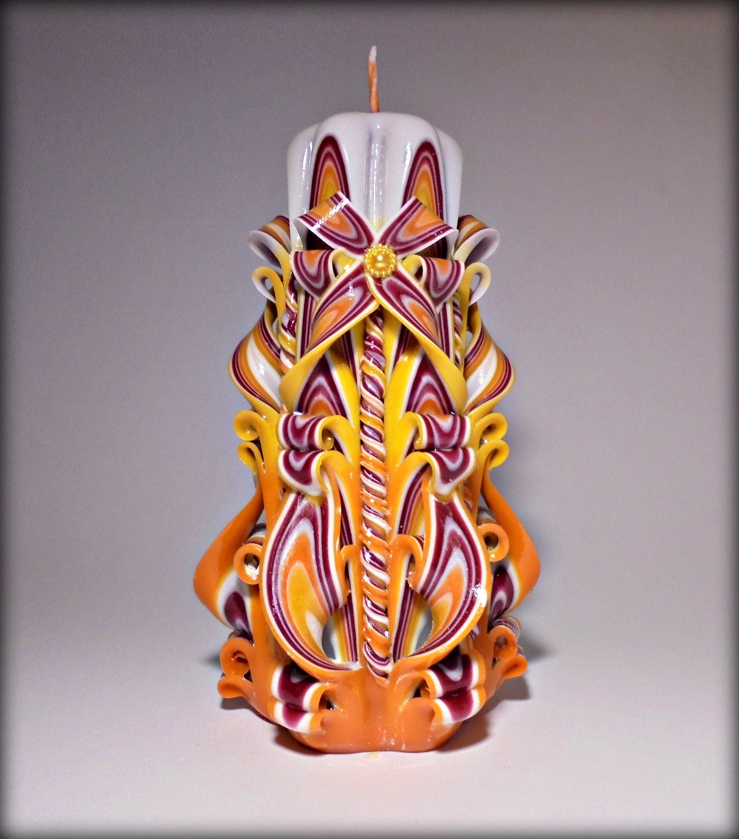 Hand Carved Candle for Home Decor or Christmas Gift Idea - Etsy