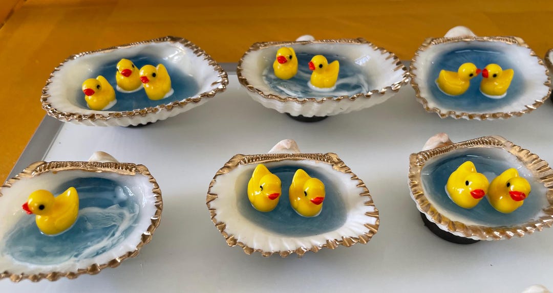 5 Swimming Seashell Duck Magnet for 10 - Etsy