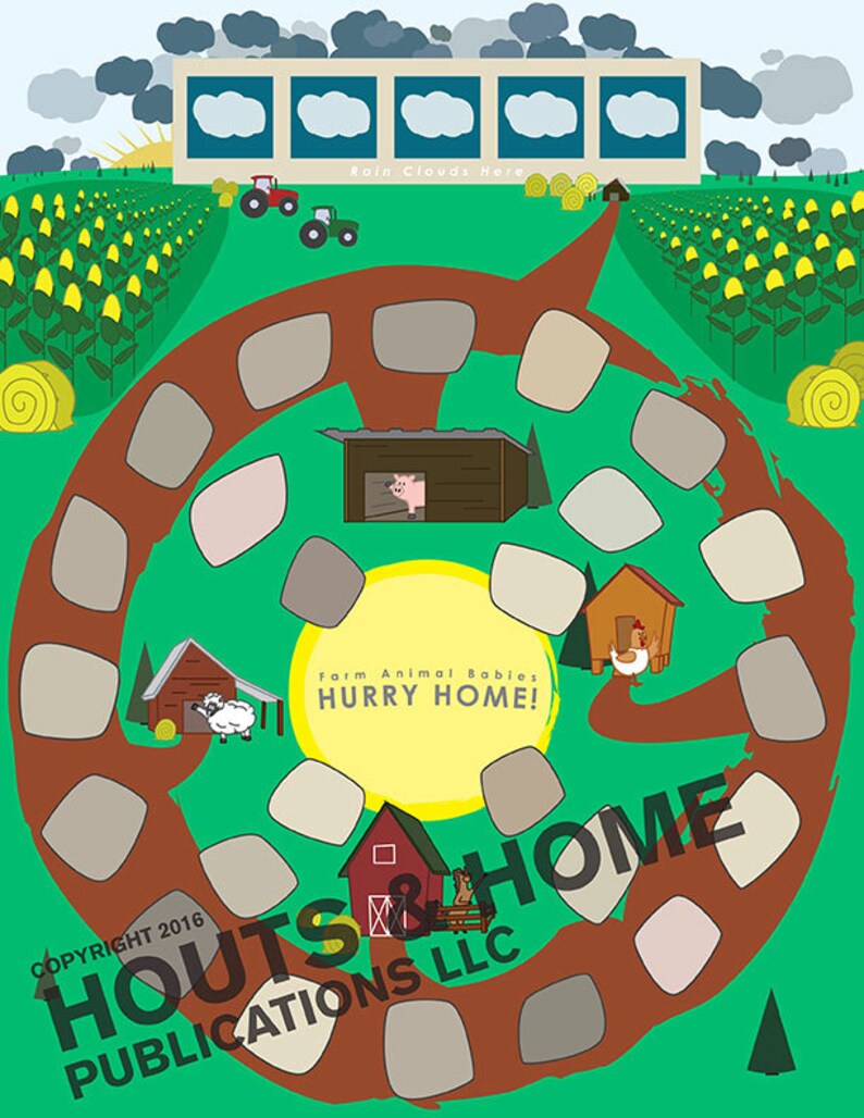 Farm Animal Cooperative Board Game Instant Download - Etsy