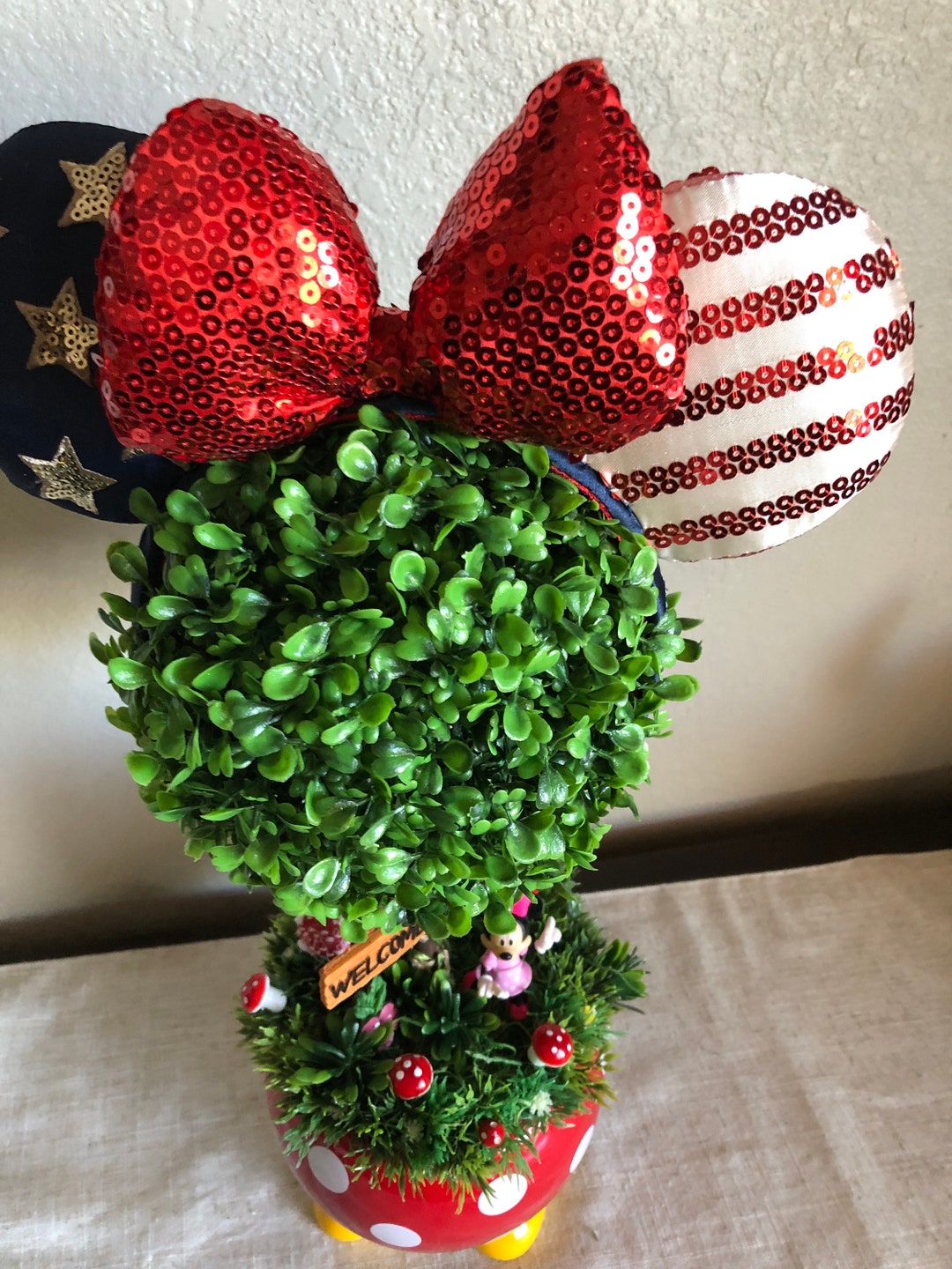 Minnie Topiary Decor, Disney Everyday Topiary, Minnie Topiary, Minnie ...