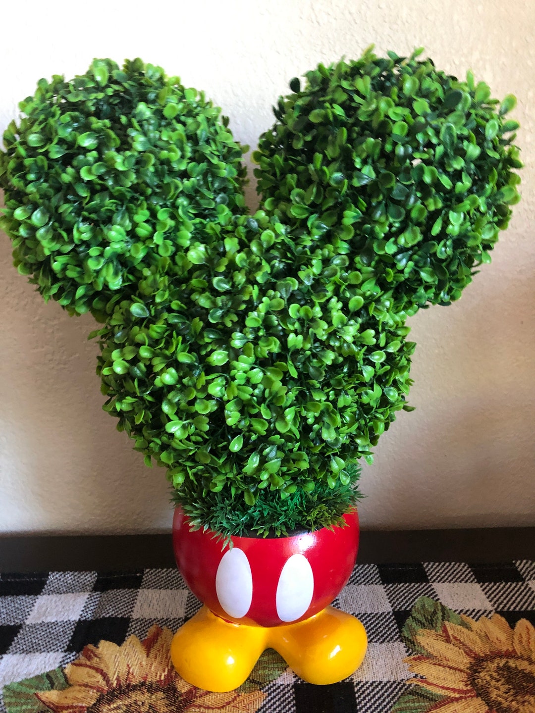 Mickey Mouse Head Topiary Decor Disney Mickey Topiary Decor - Etsy