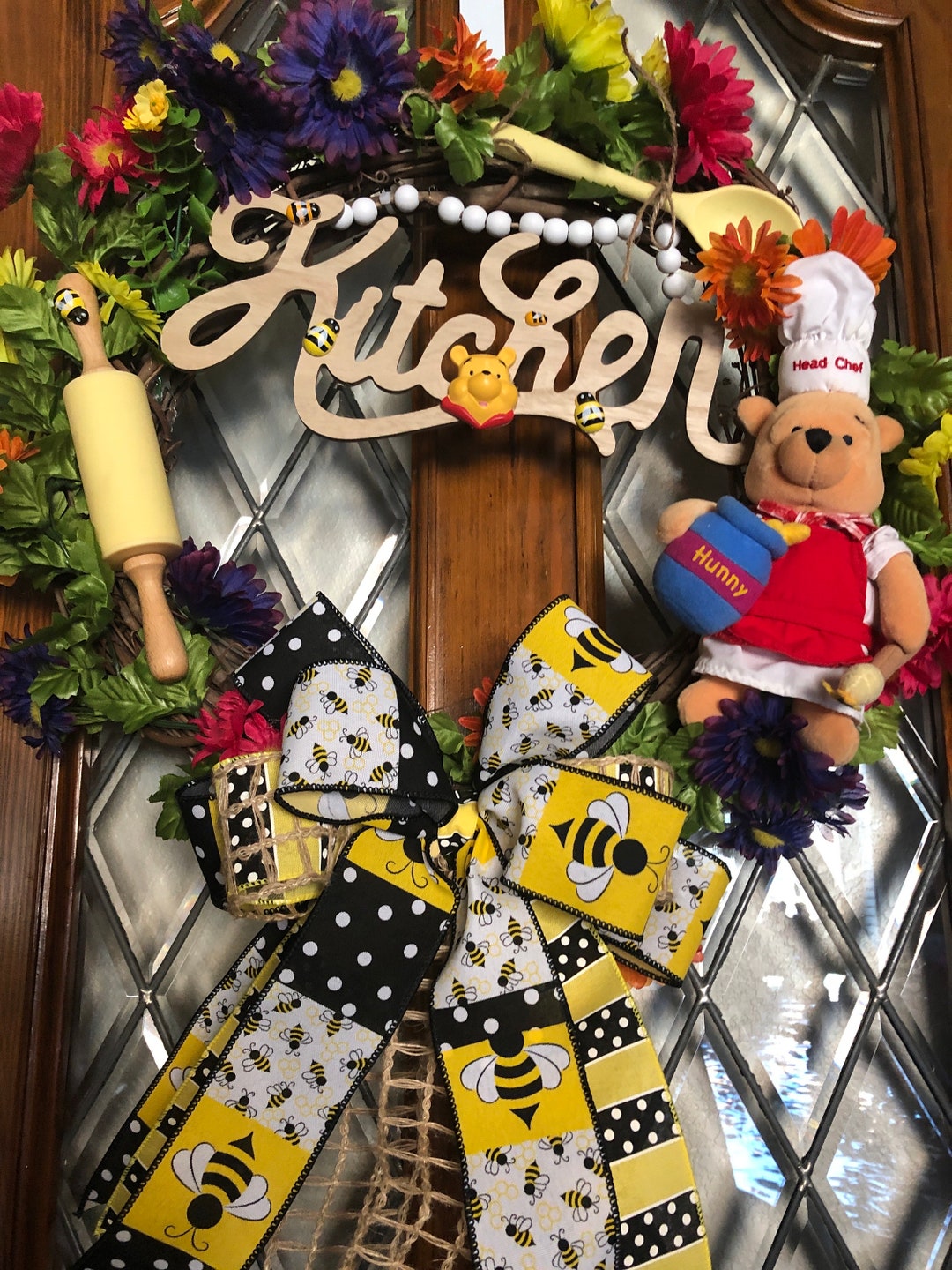Pooh Kitchen Wreath, Disney Pooh Wreath, Disney Kitchen Wreath, Winnie ...