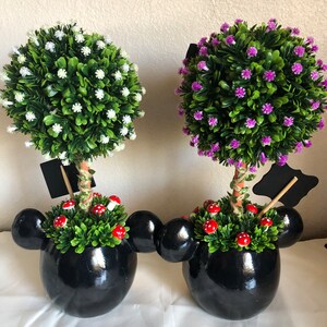 Mickey and Minnie Set of Topiaries, Mickey Topiary Decor, Minnie ...
