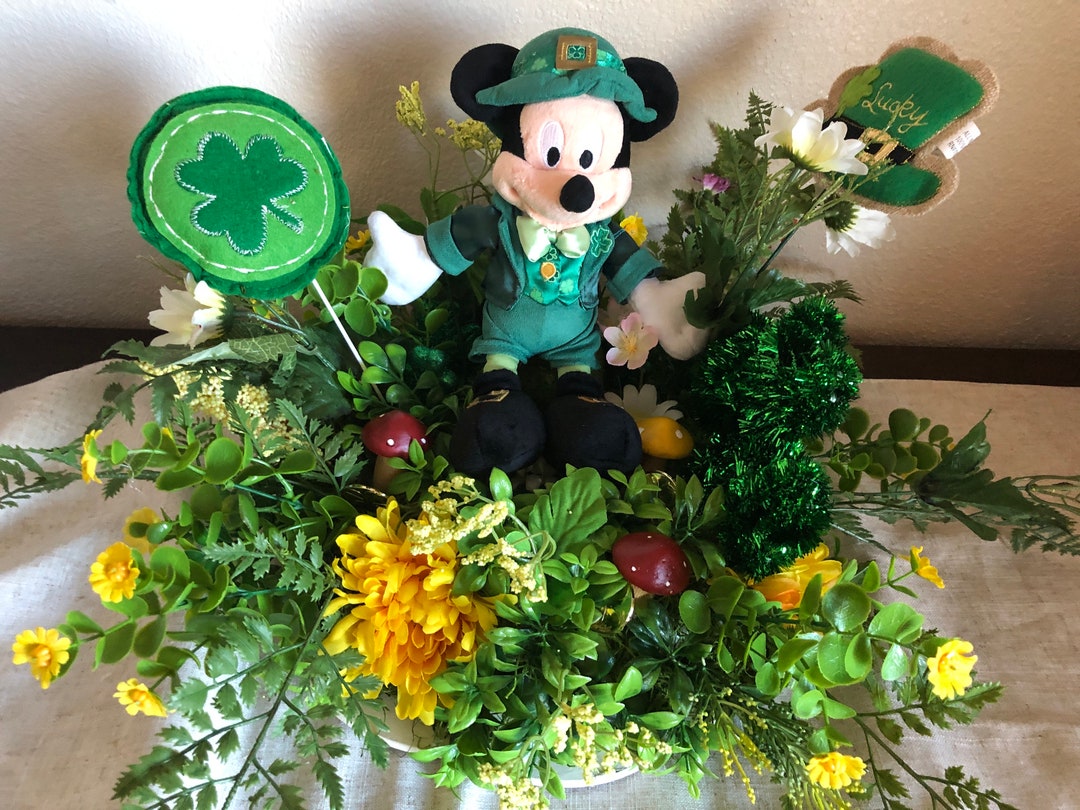 St Patrick's Mickey Mouse Decor, Mickey St Patrick's Centerpiece ...