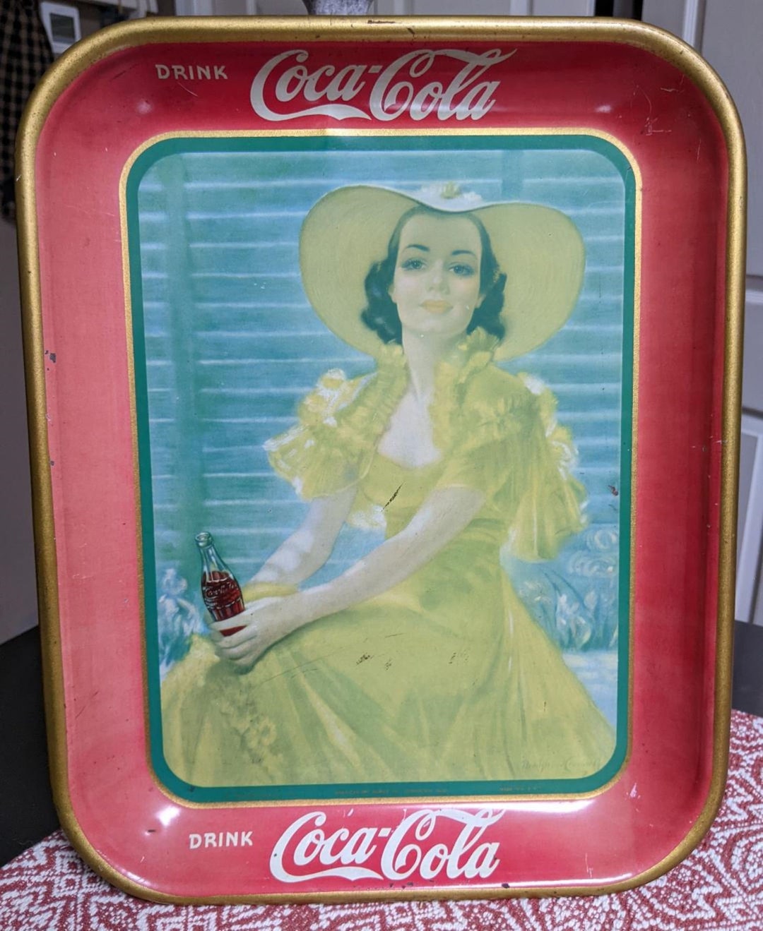 Vintage 1938 Coca Cola Metal Serving Tray - Etsy