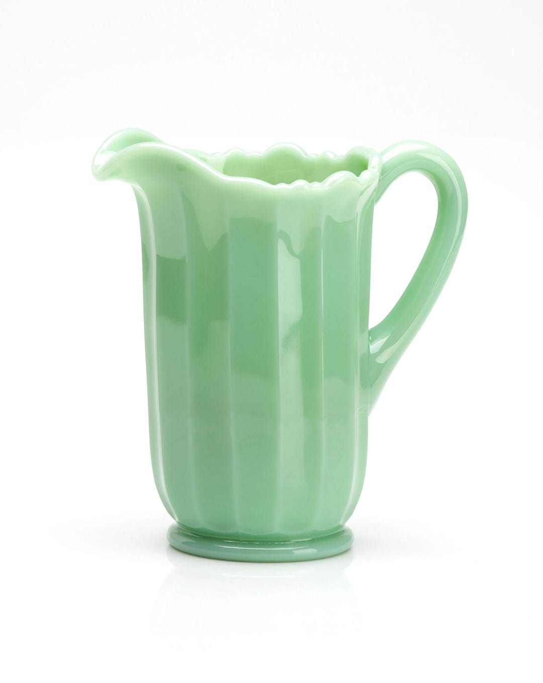 Mosser Glass USA Vintage Style Glass Pitcher Panel Collection Jadeite ...