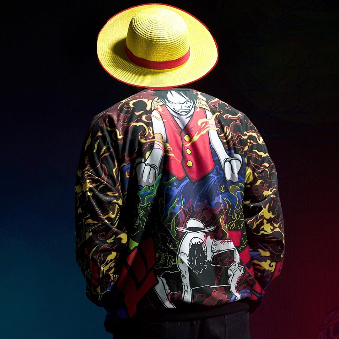 Unisex Monkey D Luffy Jacket, Anime Inspired Otaku Anime Oversize ...