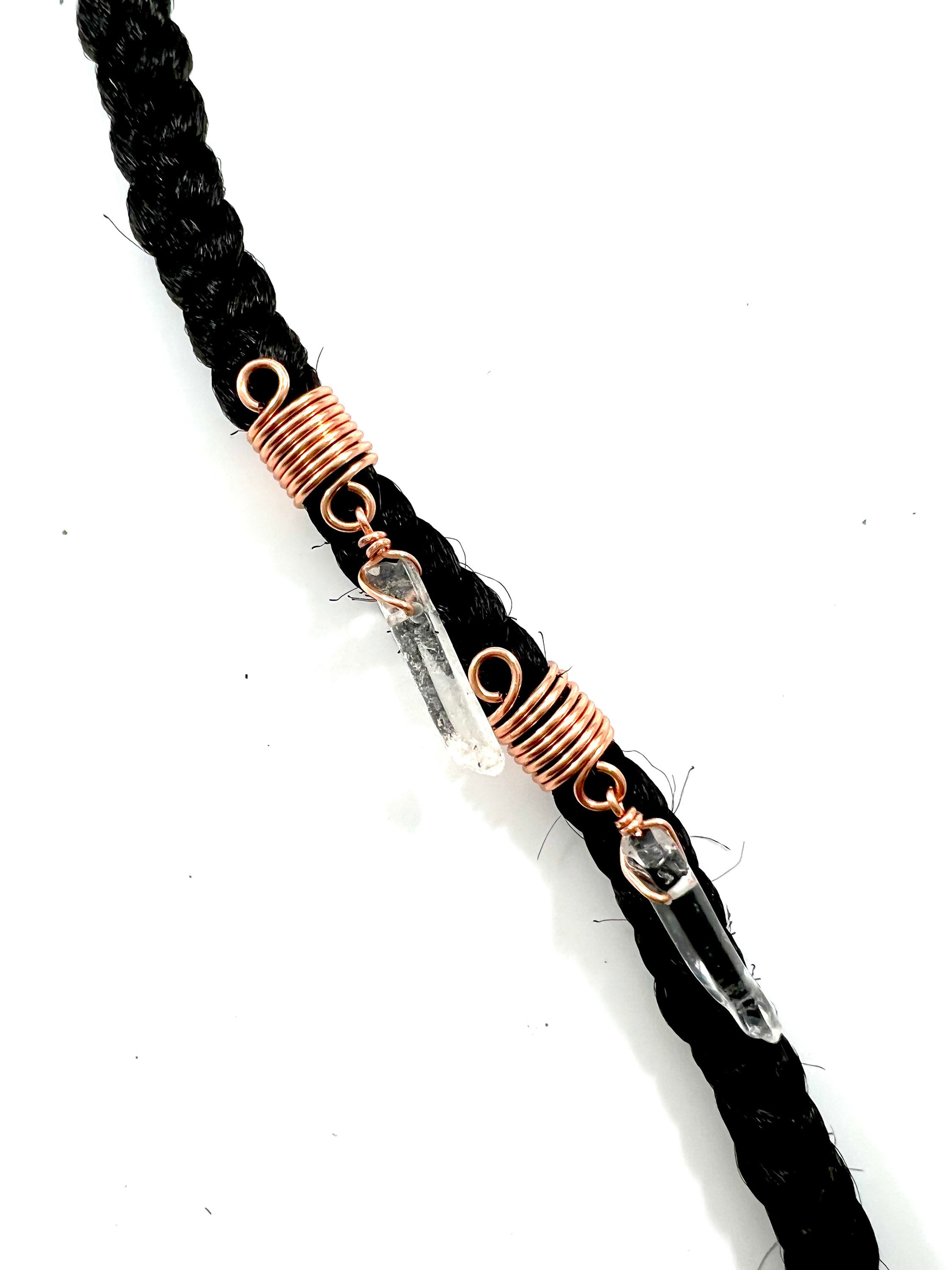 Loc Jewelry Quartz Loc Jewelry Crystal Loc Jewelry Silver - Etsy