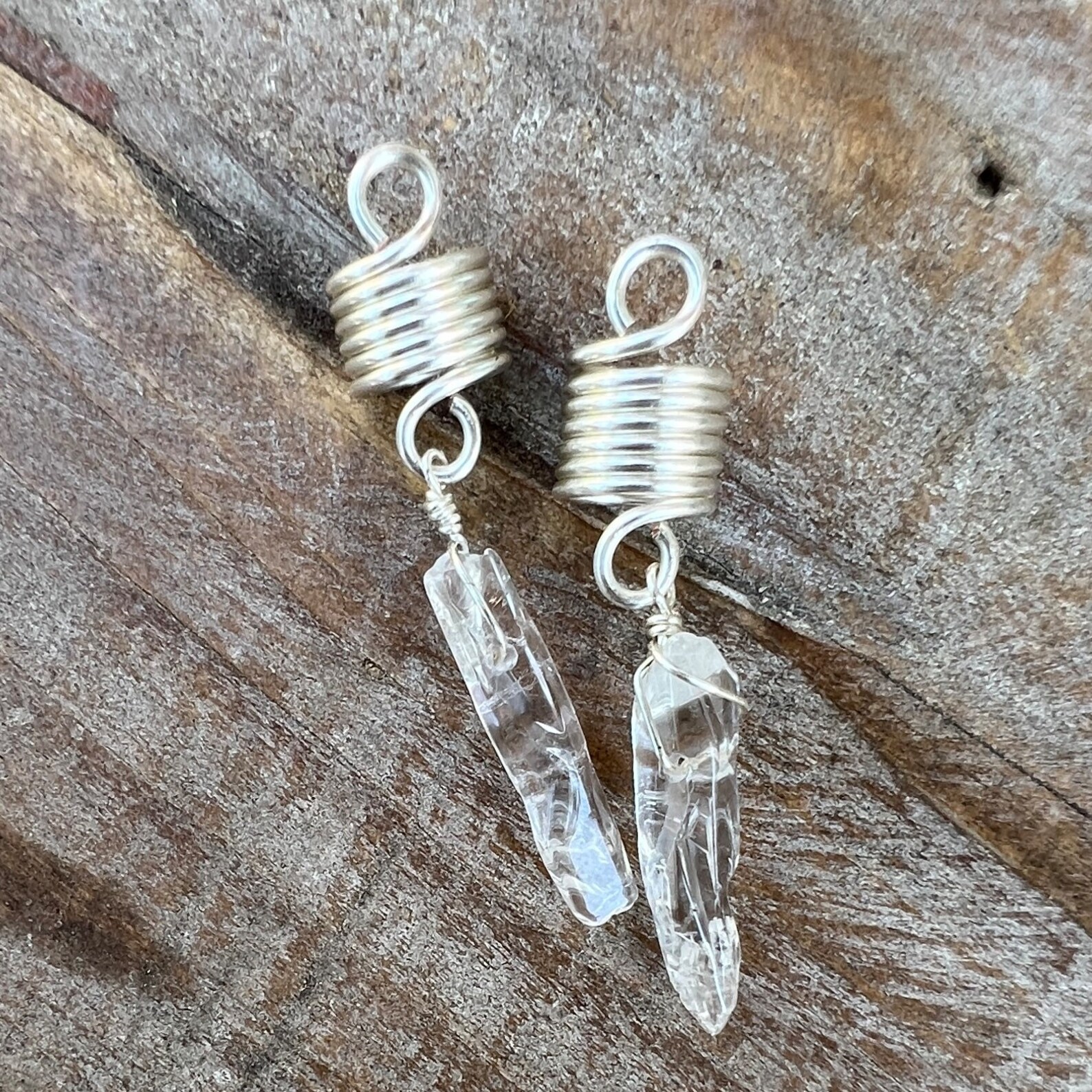 Loc Jewelry Quartz Loc Jewelry Crystal Loc Jewelry Silver - Etsy