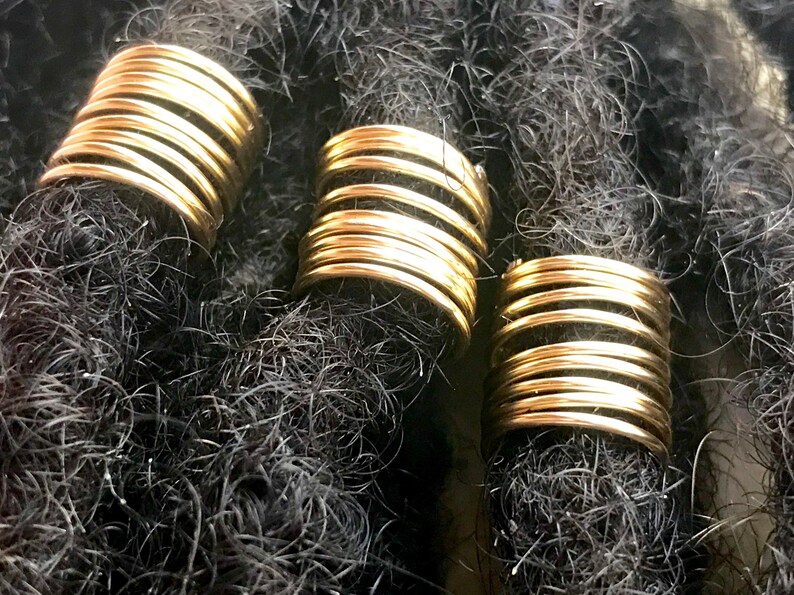 Gold Hair Rings Gold Dread Cuffs Loc Jewelry Gold Loc | Etsy