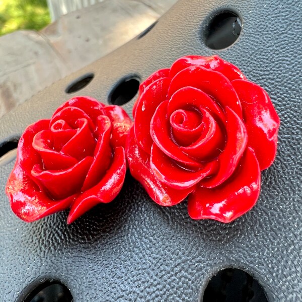 Red Rose Charm - Etsy