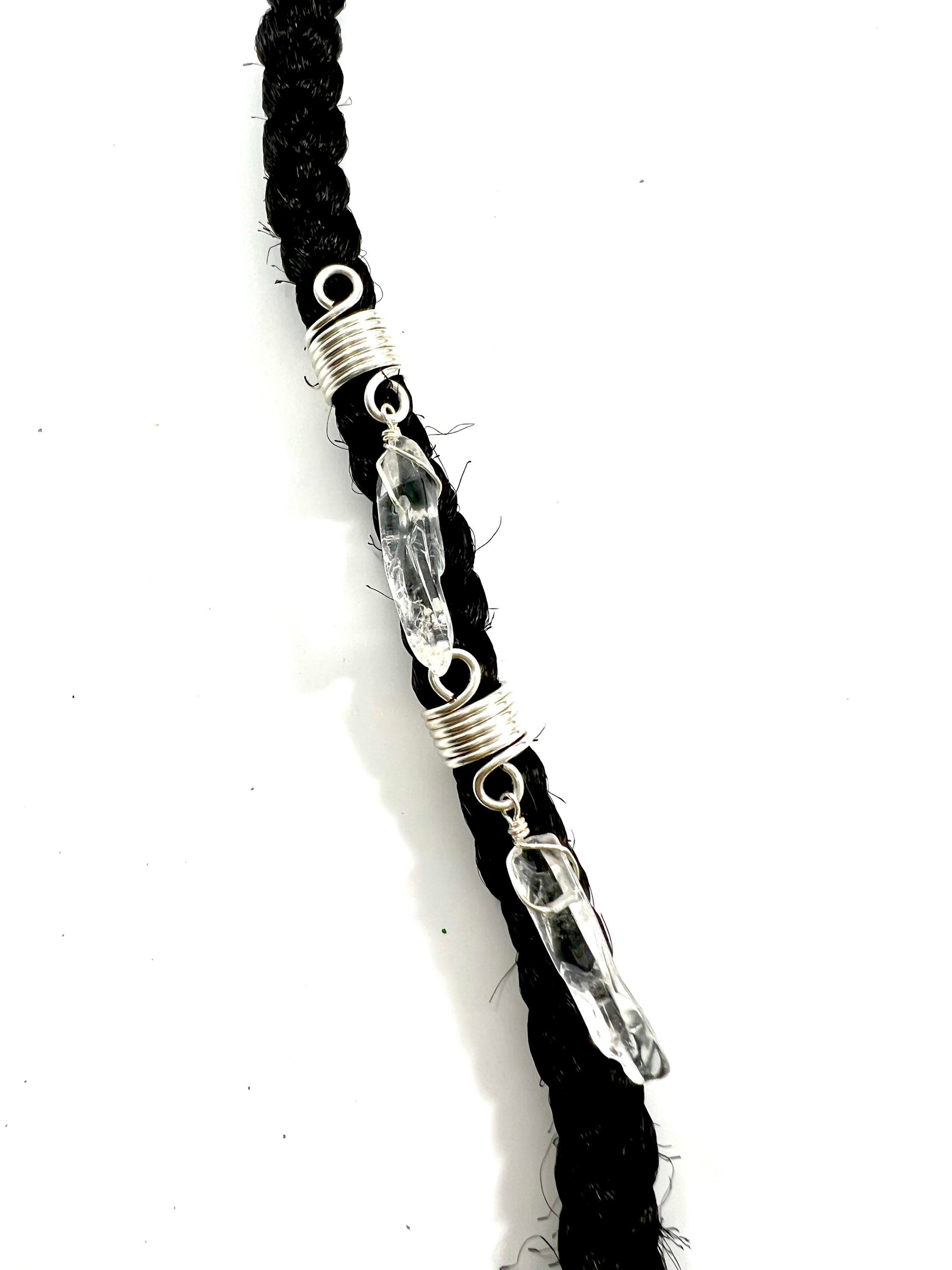 Loc Jewelry Quartz Loc Jewelry Crystal Loc Jewelry Silver - Etsy