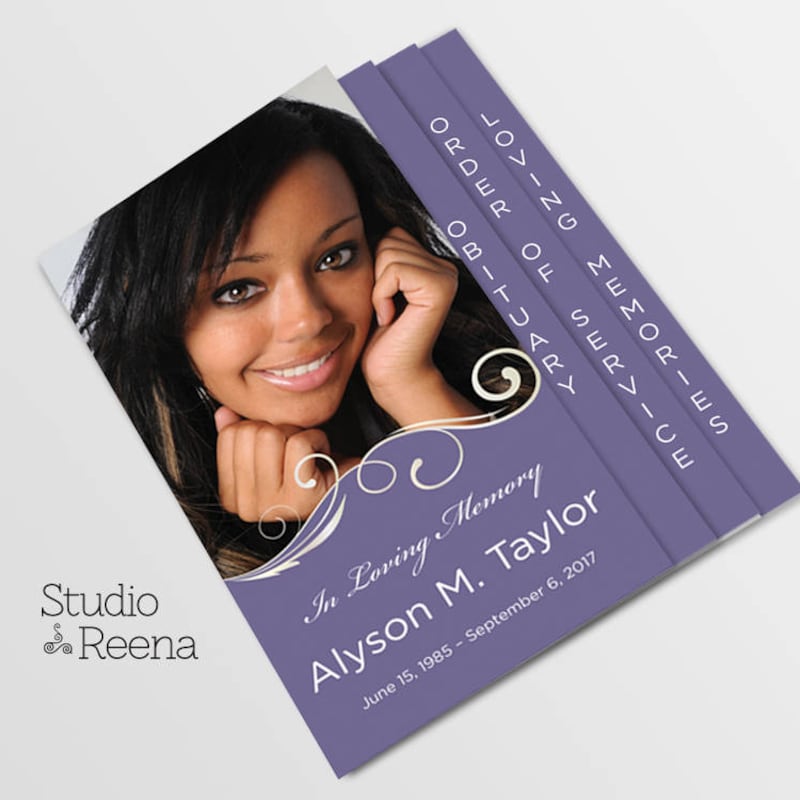 Indesign Funeral Template - Etsy