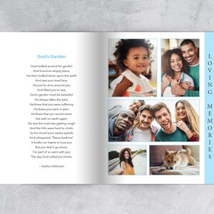Light Blue Funeral Program Template: Graduated Fold, 8 Pages, 8.5x11 ...