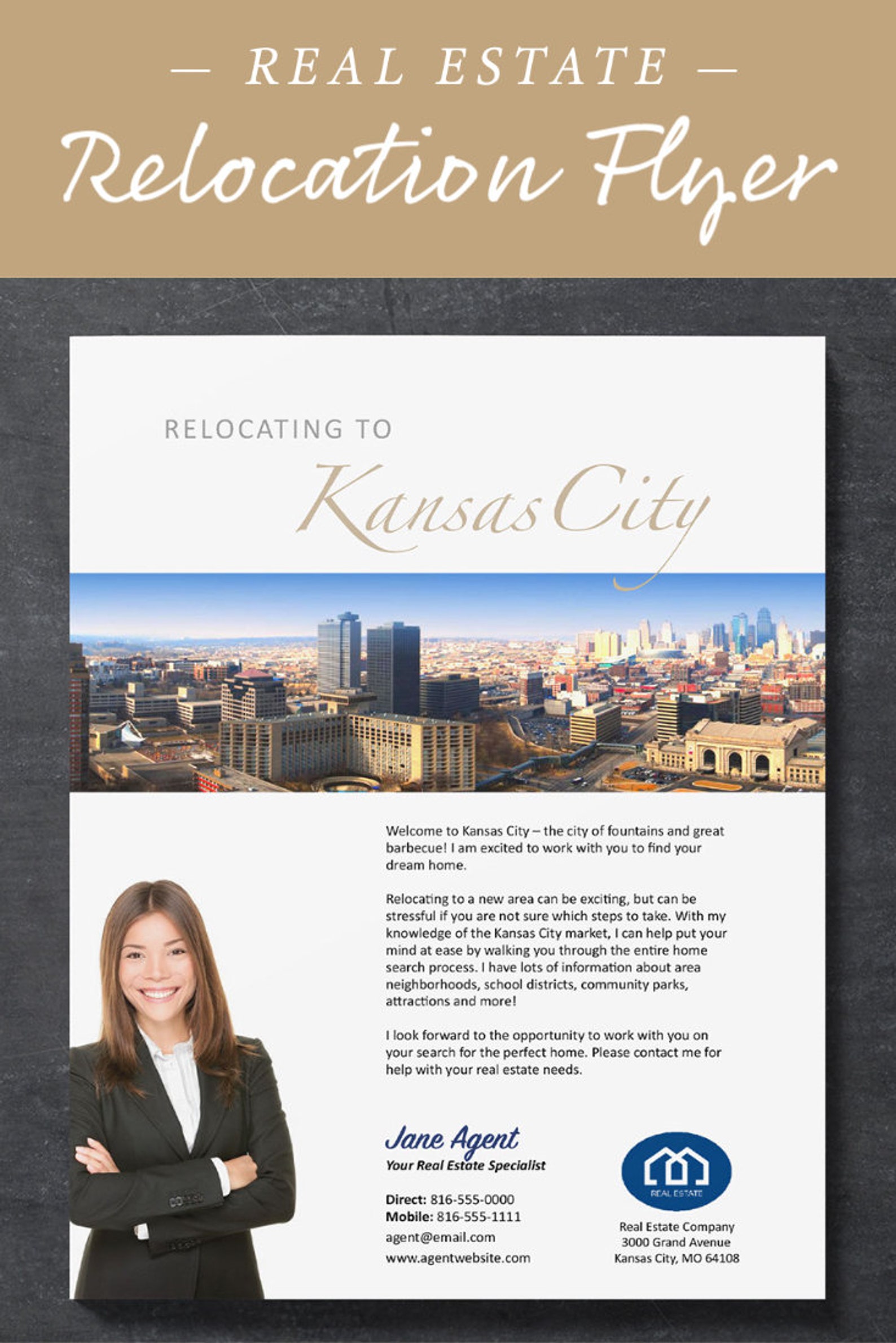 Relocation Real Estate Flyer Template Apple Pages | Etsy