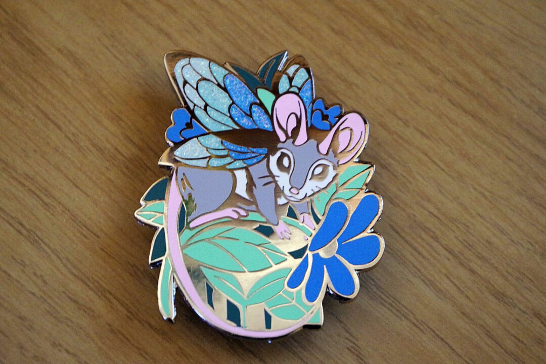 Mouse Fairy Hard Glitter Enamel Pin Fairycore Woodland Animal Forest ...
