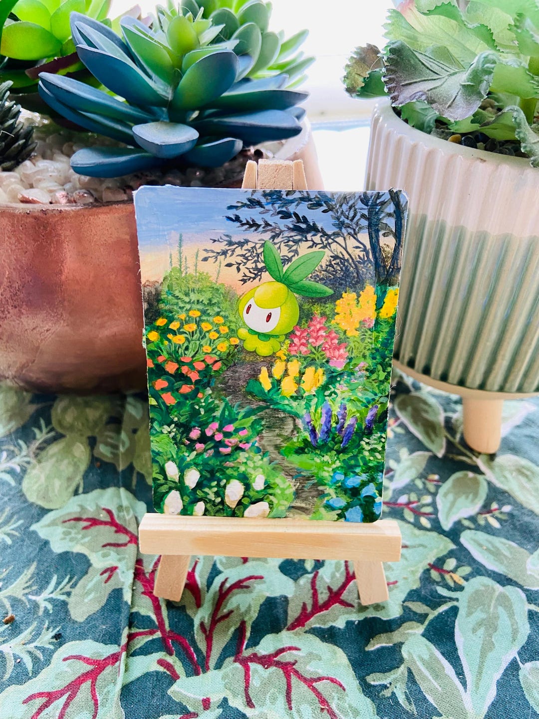 Petilil Hand Painted Pokémon Card - Etsy