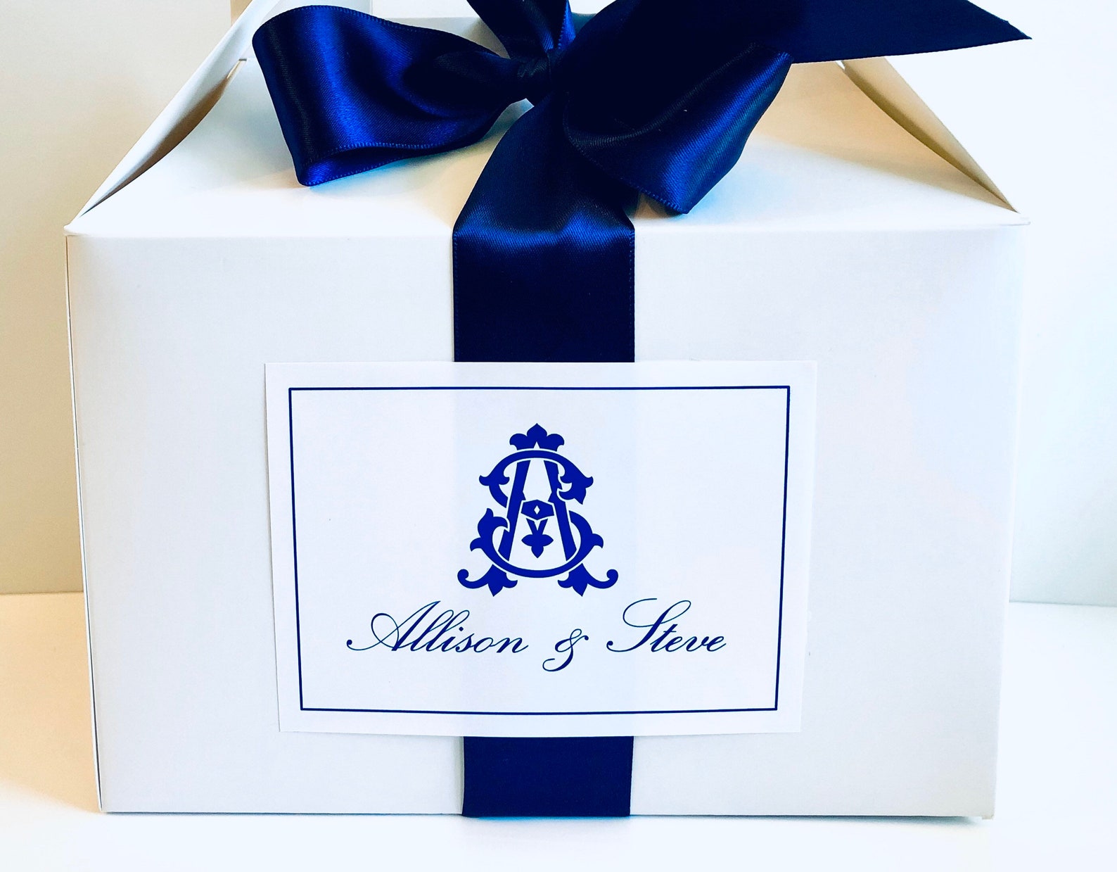 Custom Hotel Gable Box Stickers Monogrammed Wedding Guest | Etsy