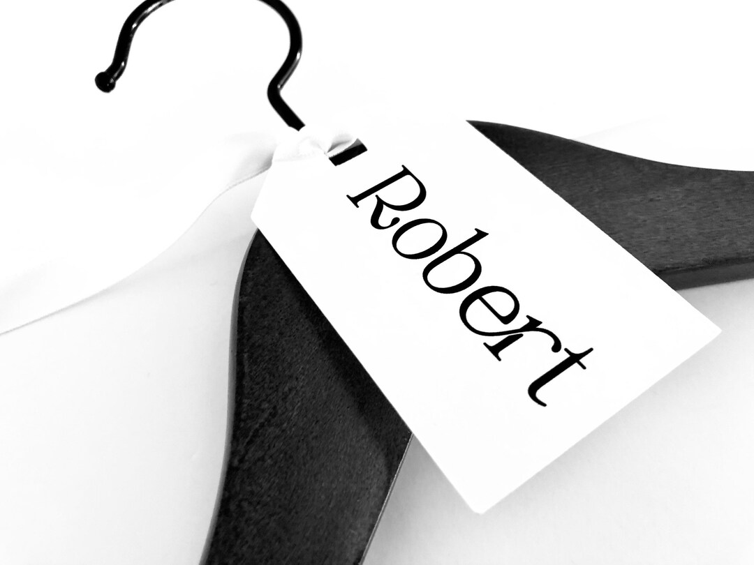 Custom Groom Wedding Name Hanger Tags, Personalized Bridal Party Hanger ...