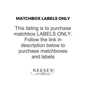 LABELS Only-custom Wedding Matches Matchboxes Sticker Labels, the ...