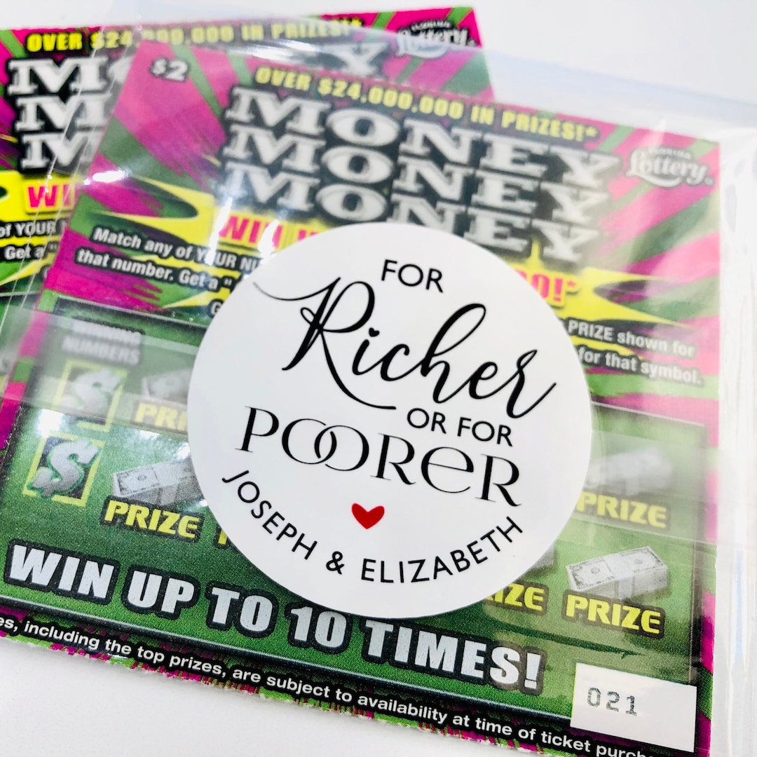 Wedding Favor Scratch off Lottery Ticket Stickers, Fun Guest Favors for ...