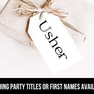 Custom Groom Wedding Name Hanger Tags, Personalized Bridal Party Hanger ...