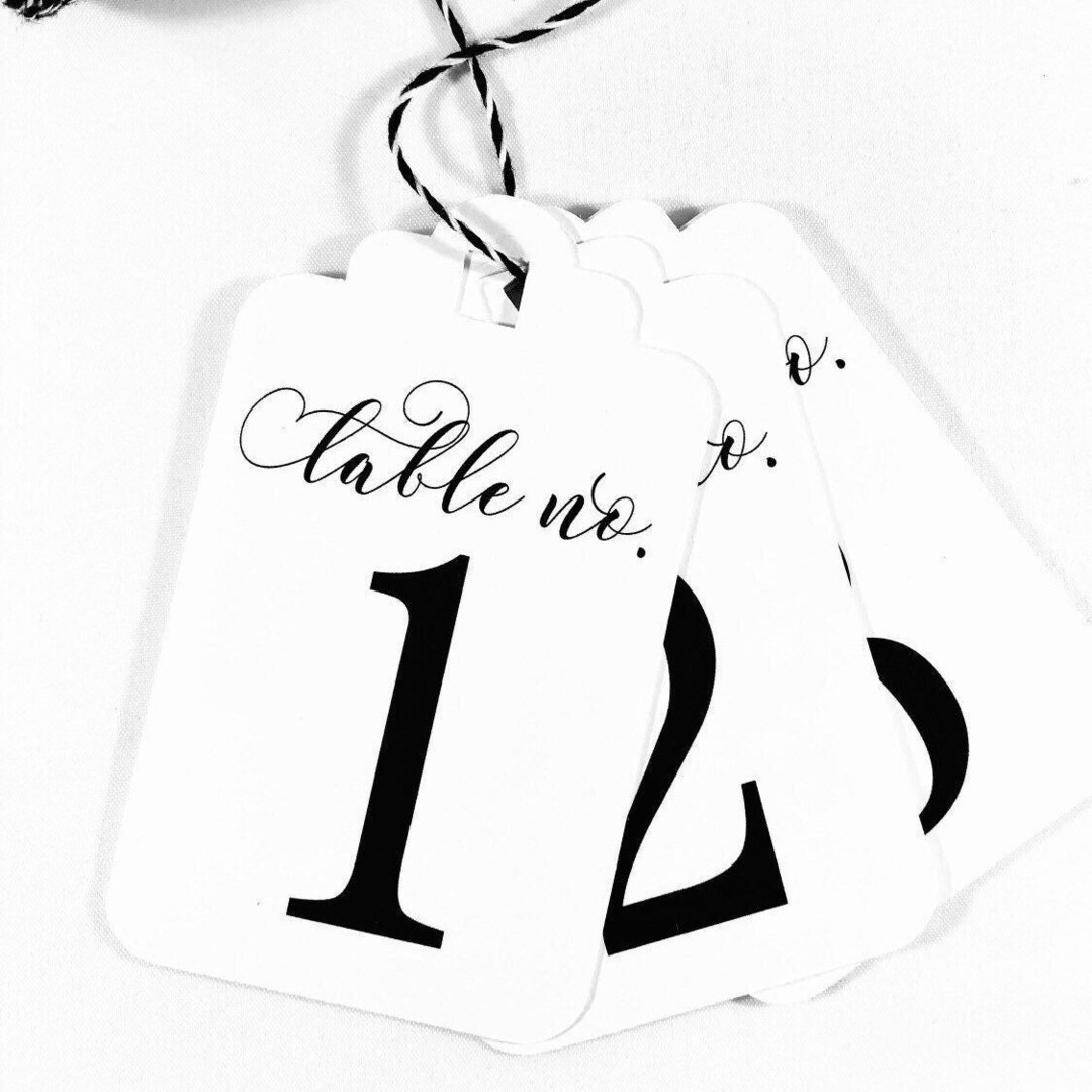 Wedding Table Decor Number Tags Party Table Numbers Numbers - Etsy