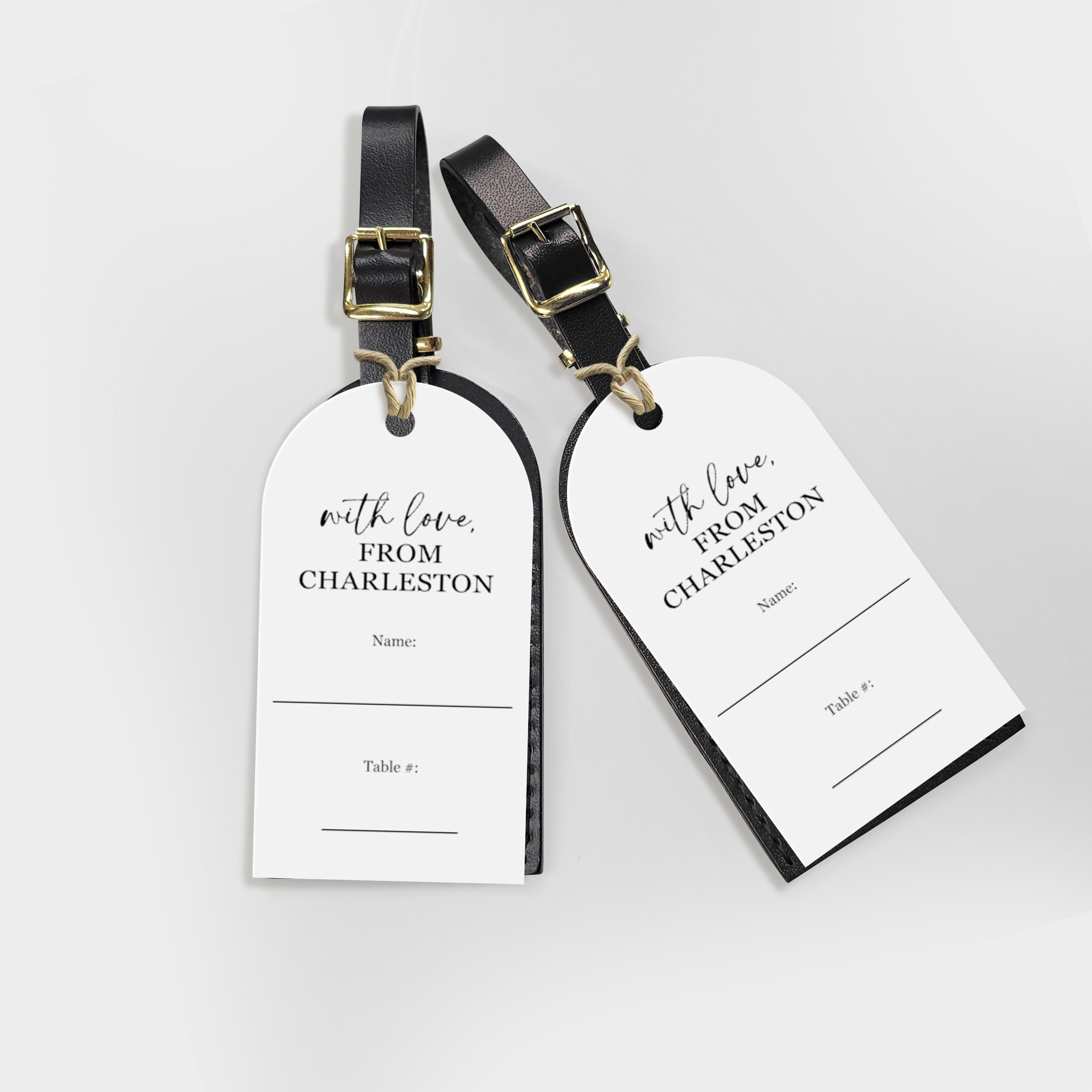 Escort Place Cards Luggage Tags, Wedding Guest Favors Seating Chart ...