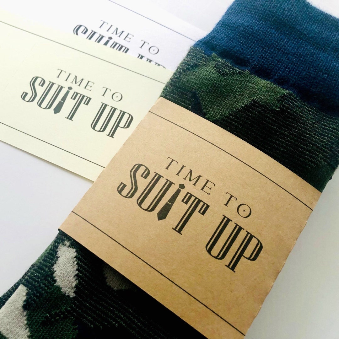 Wedding Day Groomsman Best Man Proposal Socks, Personalized Sock Wraps ...