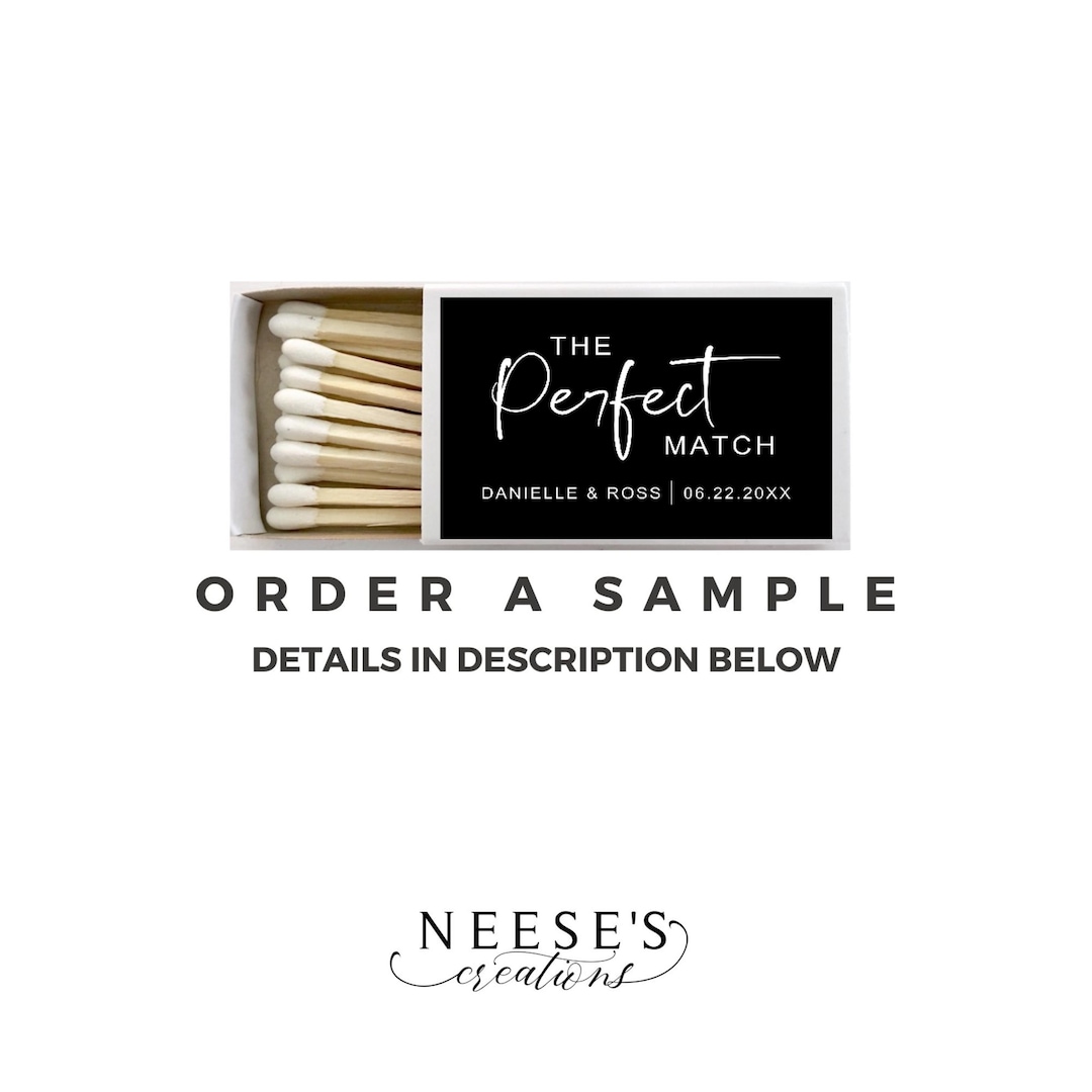 Sample - Custom Matchboxes Matches Wedding Favors for Guests, the ...
