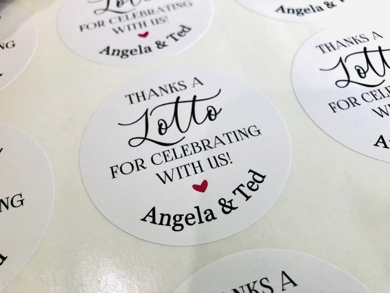 Scratch off Lottery Ticket Wedding Guest Favors Stickers - Etsy