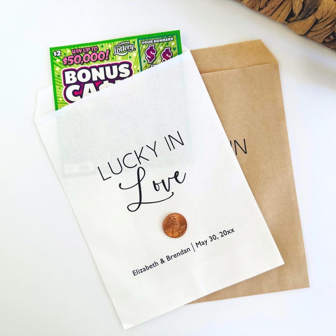 Wedding Lucky in Love Lottery Ticket Party Favors, Scratch off ...