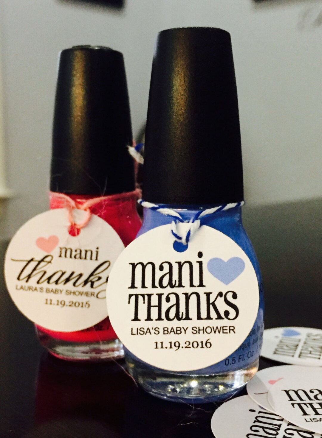 Nail Polish Tags Mani Thanks Thank You Tags Favor Tags - Etsy