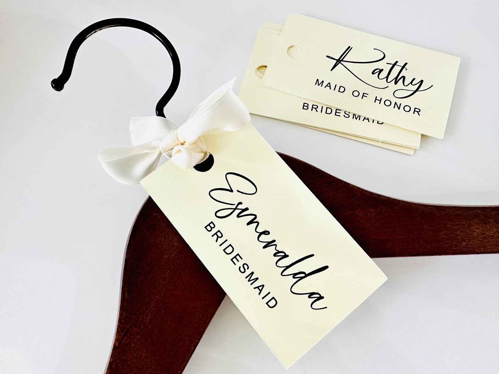 Name Tags for Wedding Bridal Party Dress Hangers Bridesmaid - Etsy