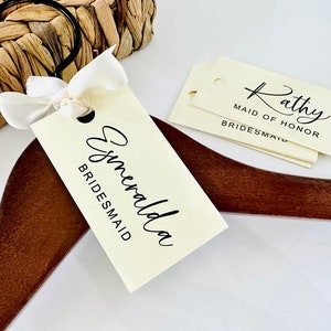 Name Tags for Wedding Bridal Party Dress Hangers, Bridesmaid ...