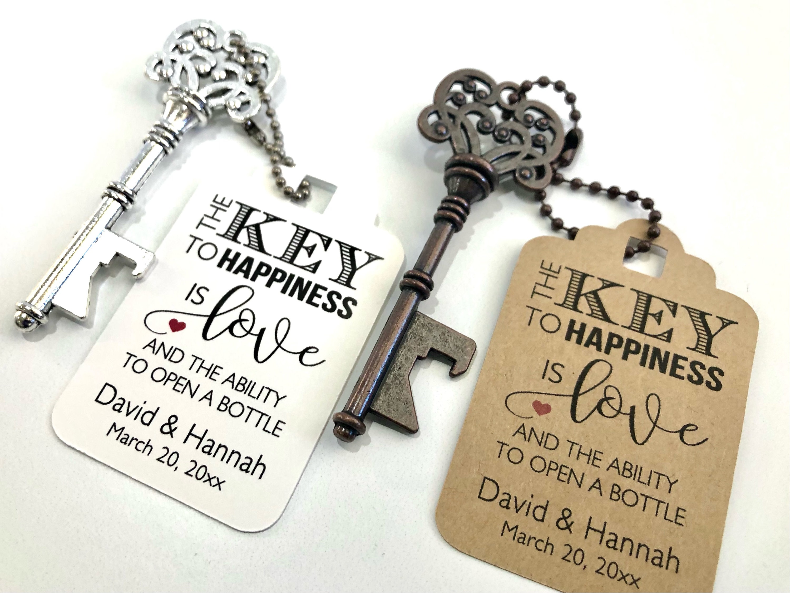 Key Bottle Openers AND Tags Wedding Favors Skeleton Key - Etsy Canada