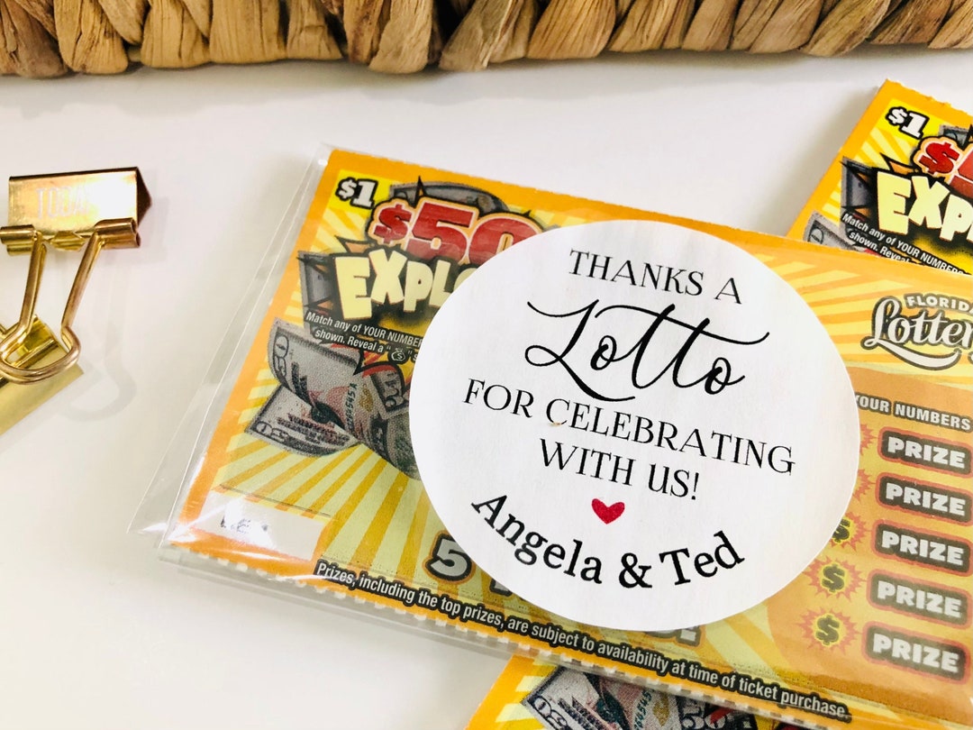 Scratch off Lottery Ticket Wedding Guest Favors Stickers - Etsy