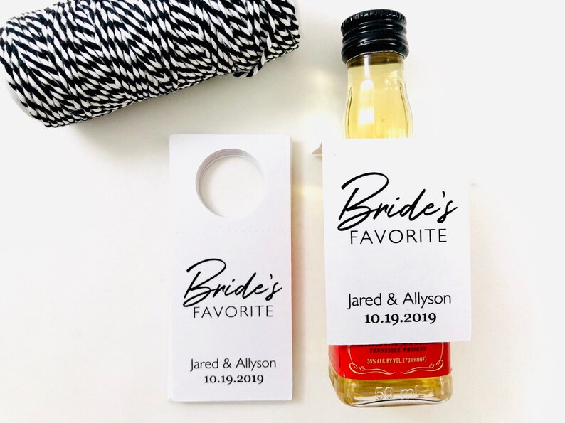 Mini Bottle Tags Custom Alcohol Gifts Wedding Guest Favors - Etsy