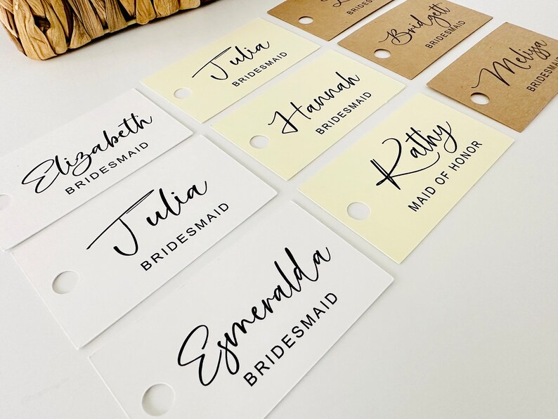 Name Tags for Wedding Bridal Party Dress Hangers Bridesmaid - Etsy