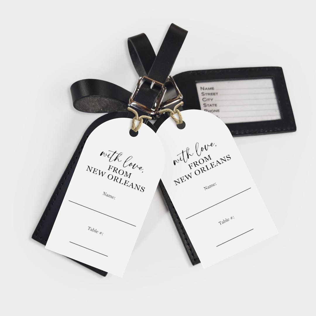 Escort Place Cards Luggage Tags, Wedding Guest Favors Seating Chart (12 ...