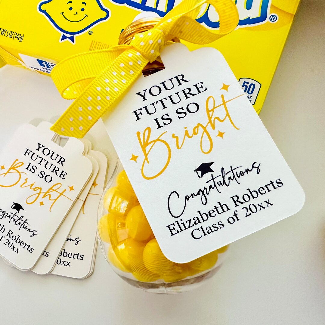 College Graduation Favors Gift Tags, Grad Party Decor Hang Tags, Class ...