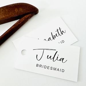 Name Tags for Wedding Bridal Party Dress Hangers, Bridesmaid ...