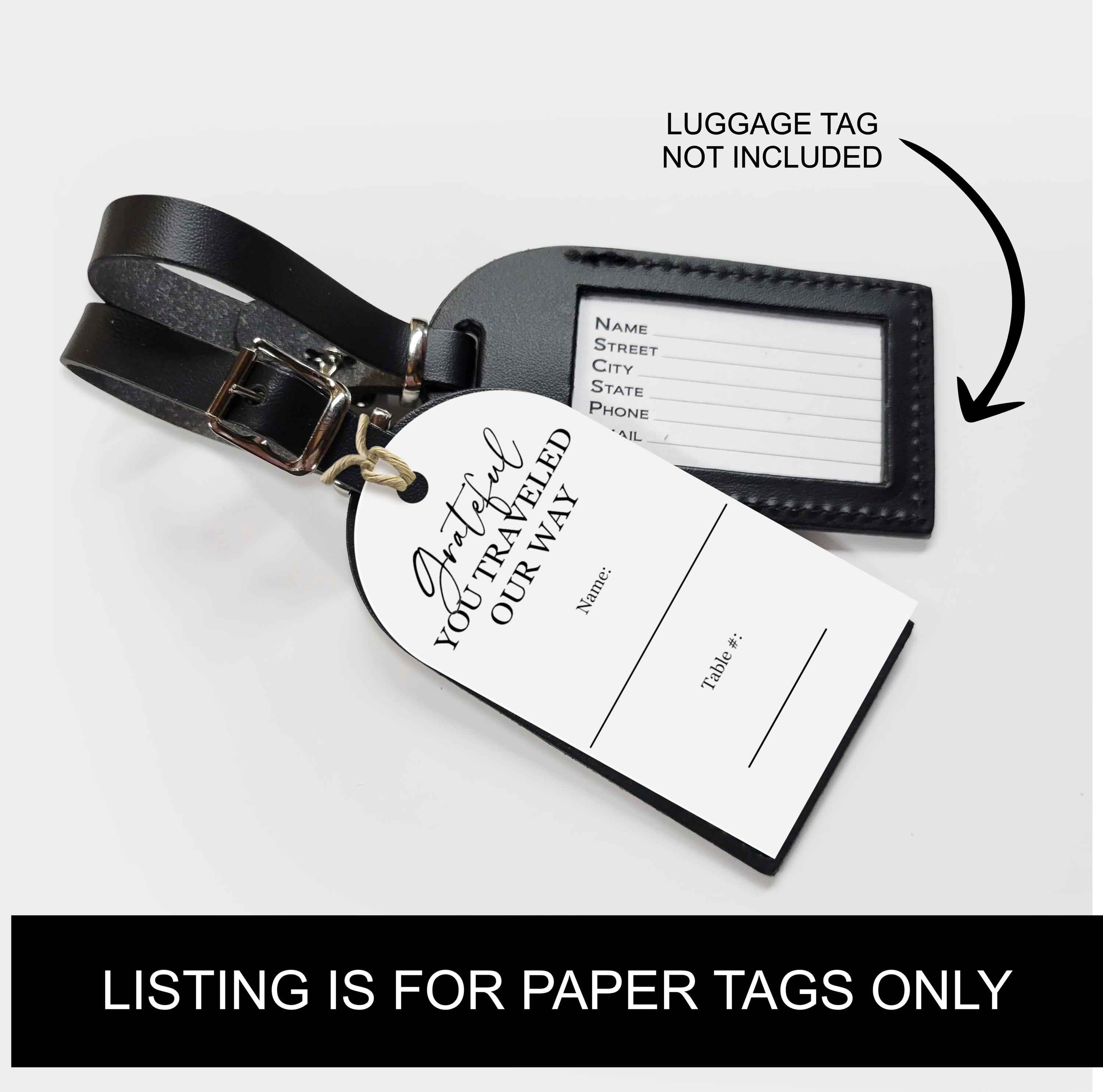 Wedding Favor Place Card Tags: Travel Theme Seating Chart (set of 12 ...