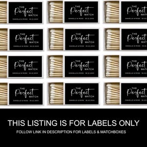 LABELS Only-custom Wedding Matches Matchboxes Sticker Labels, the ...