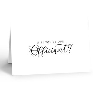 Wedding Officiant Proposal Blank Cards, Will You Be Our Officiant ...