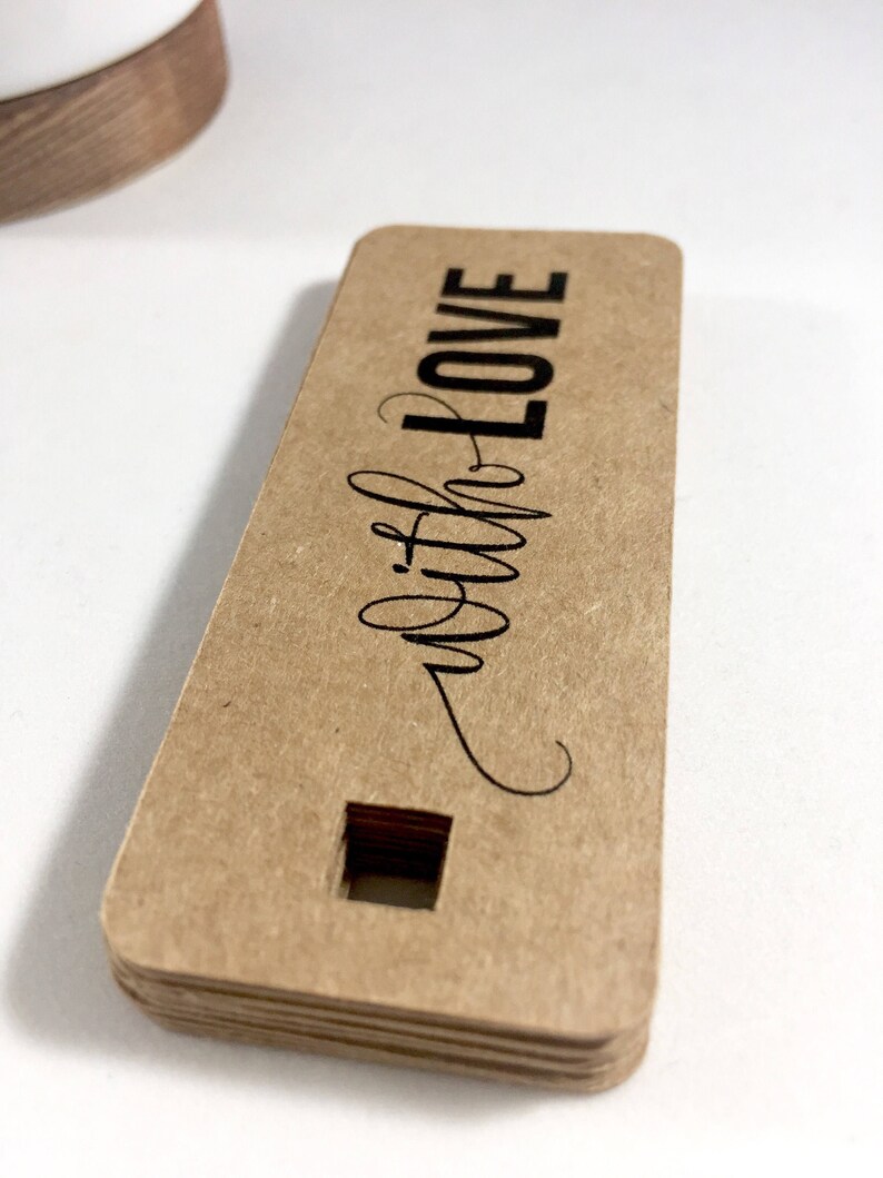 Handmade With Love Brown Kraft Recycled Paper Gift Tags | Etsy